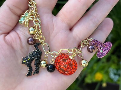 Halloween Themed Anklet or Charm Bracelet, ca. 1990s | eBay