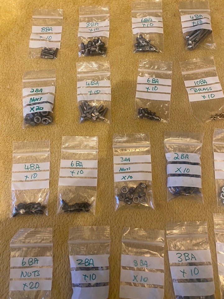 Mega Deal Job lot of BA fasteners - British Classic car / motorcycle ...