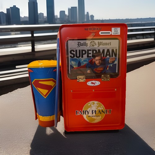 AMC Superman Daily Planet Newspaper Box Popcorn Bucket & Krypto Topper ...