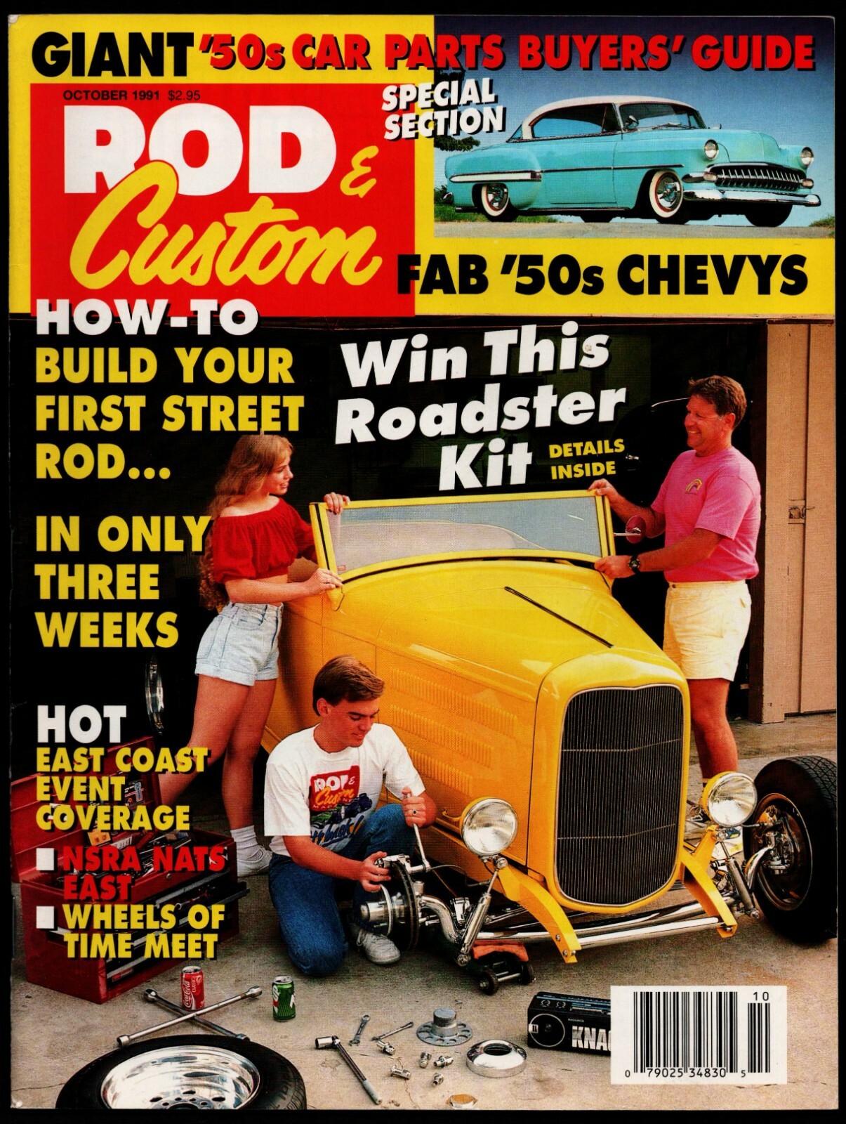 OCTOBER 1991 ROD & CUSTOM MAGAZINE, NSRA NATS EAST, '39 FORD CUSTOM ...