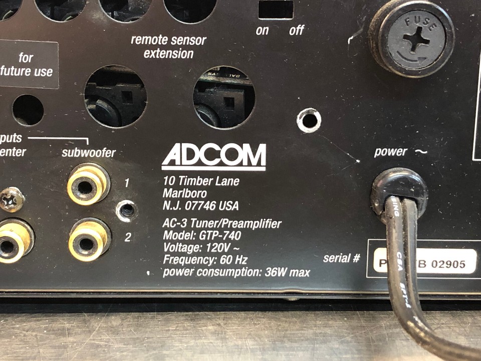 ADCOM Digital GTP-740 AC-3 Tuner/Preamplifier - Needs Repair - Turns On ...