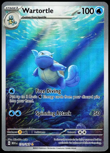 Pokemon Card - Wartortle Scarlet & Violet 151 171/165 Illustration Rare ...