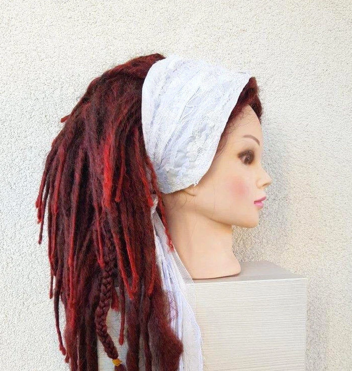 White Dreadlock Wig