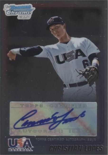 2010 Bowman Chrome - USA Stars Autographs Christian Lopes #USA-CL (AU ...