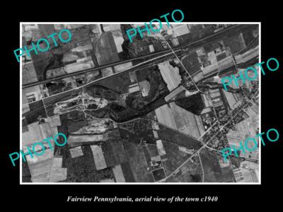 OLD LARGE HISTORIC PHOTO OF FAIRVIEW PENNSYLVANIA AERIAL VIEW OF TOWN ...