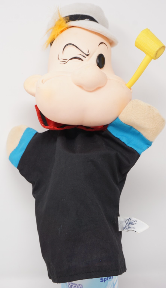 Vintage Popeye Hand Puppets Wimpy Olive Oil Popeye 1980's 12" Presents ...