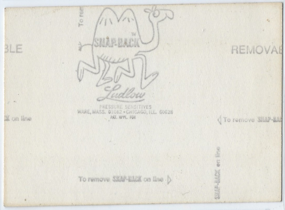 1973 Topps Wacky Packages Capn Crud BLACK Ludlow back 2nd Series Cap'n ...