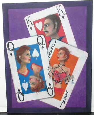 GRETCHEN KING "ILLUSTRATION METHODS" ORIGINAL ACRYLIC ON BOARD PAINTING ...