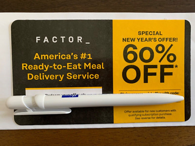 FACTOR Ready To Eat Meal Delivery Service - 60% off Coupon | eBay