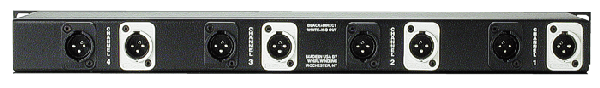 Whirlwind MLTSP1X2 4 channel XLR Microphone Splitter in one Rack Unit ...