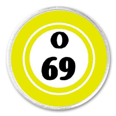 O 69 O69 Bingo Ball - 3" Sew/Iron On Patch Game Hobby Number Board ...