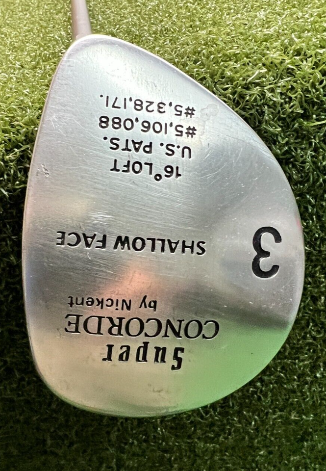 Nickent Super Concorde Shallow Face 16* 3 Wood / Senior Graphite / RH ...