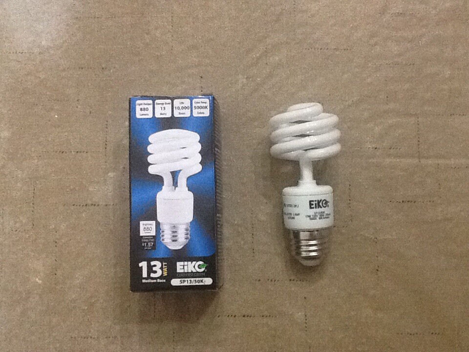 SP13/50K EIKO 13 WATT 120V SPIRAL FLUORESCENT LAMP | eBay
