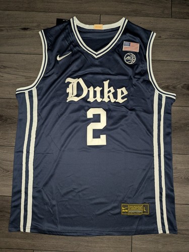 Cooper Flagg #2 Duke Blue Devils Stitched Dark Blue Jersey Men's Large ...