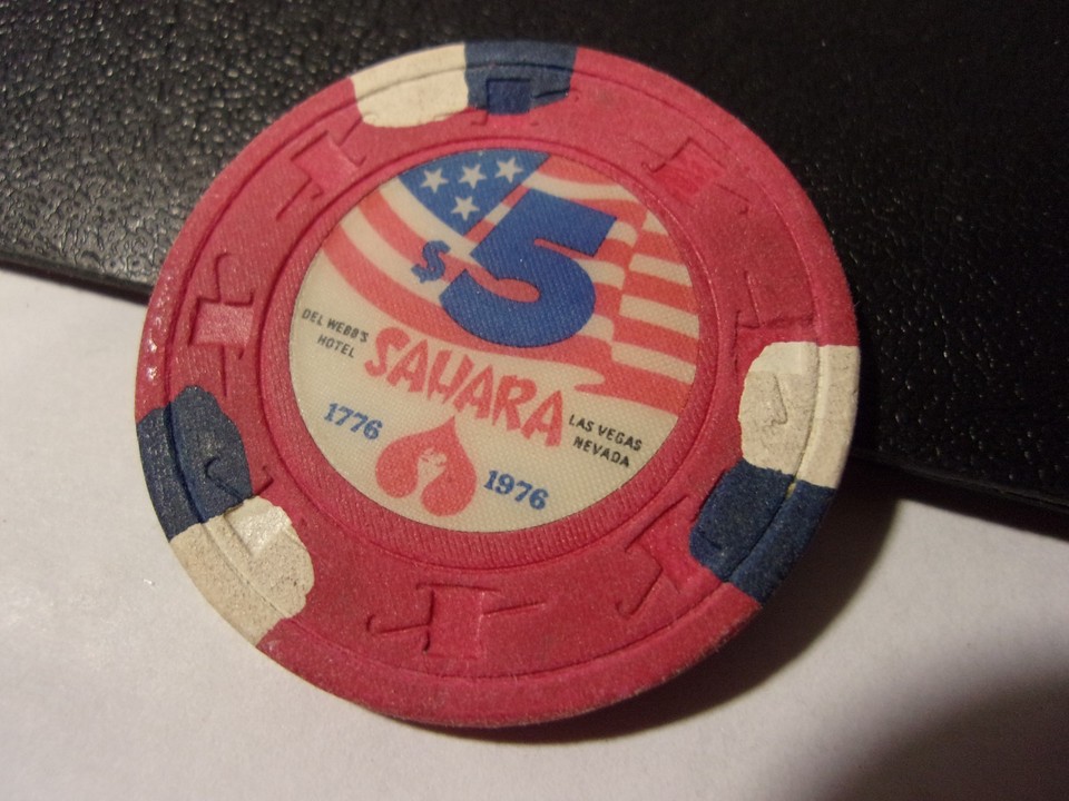 DEL WEBB'S SAHARA HOTEL CASINO 1996 $5 gaming poker chip - Las Vegas ...