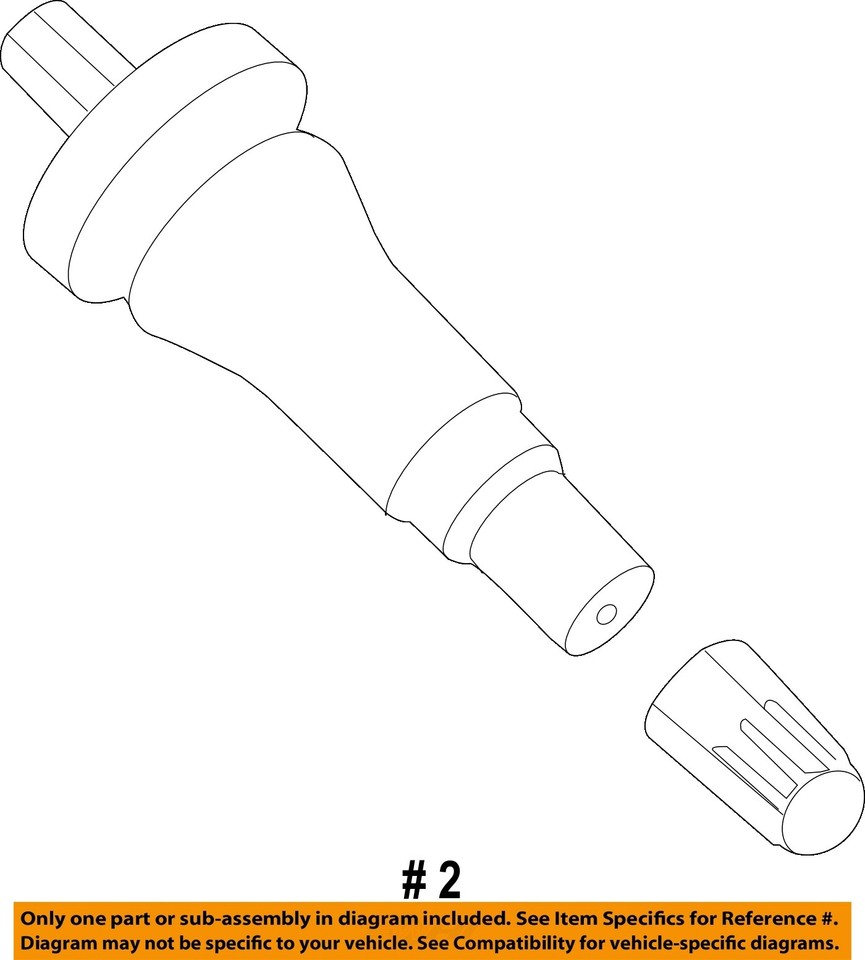 FORD OEM 16-23 Aviator Tire Pressure Monitor Components-Valve Stem ...