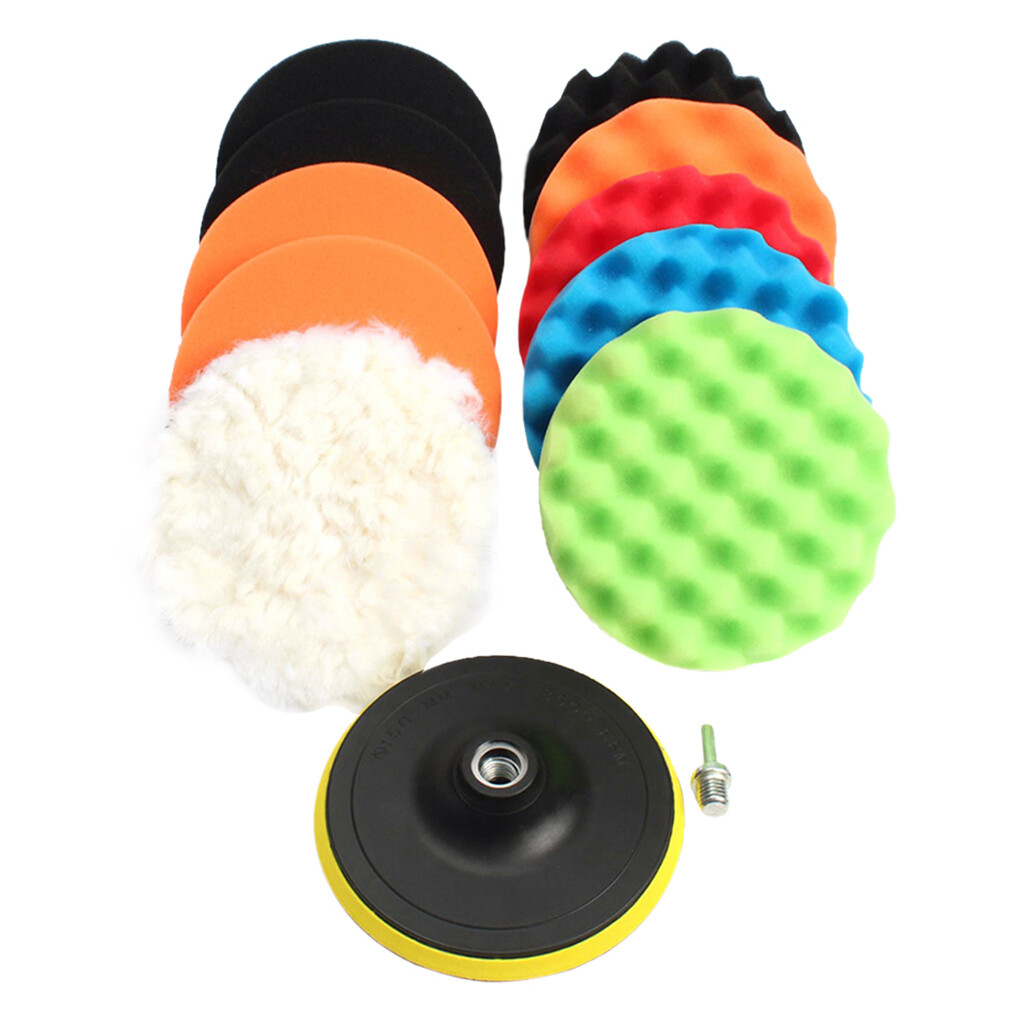 11pcs 3 Inch Buffing Sponge Polishing Pads Kit Set For Car Polisher ...