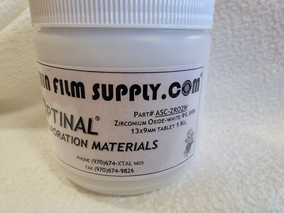 Zirconium Oxide (ZrO2) 13x9mm white tablets 99.99% purity 1 Kg. | eBay