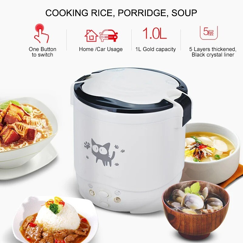 Electric Mini Rice Cooker Portable MultiCooker Household Rice Cookers ...