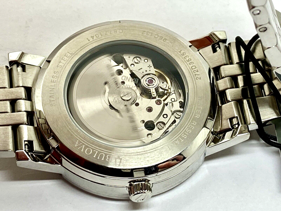 Bulova Men's Watch 96C132 Classic Automatic 21 Jewels Day Date Small ...