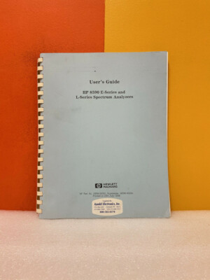 HP 8590 E-Series & L-Series Spectrum Analyzers User's Guide | eBay