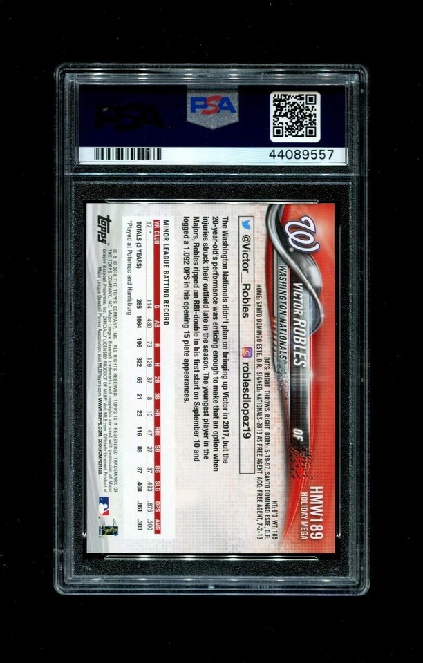 2018 VICTOR ROBLES TOPPS HOLIDAY #189 METALLIC SNOWFLAKE PSA 10 | eBay