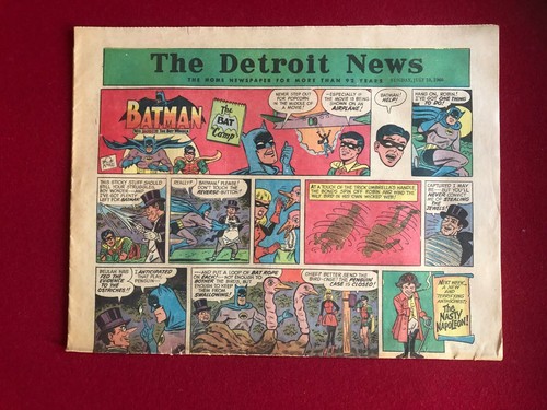 1966, BATMAN, Sunday Comic Strip (Scarce / Vintage) Full Newspaper (Bob ...