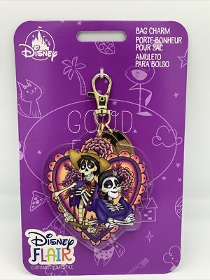Disney Pixar Coco's Mama Imelda & Hector - Heart Bag Charm "Love never ...