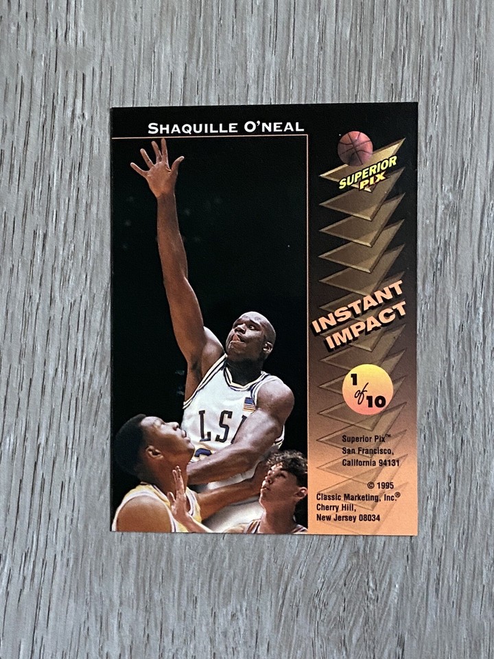 1995 Classic Superior Pix 'Instant Impact' | Shaquille O'Neal | #1 ...