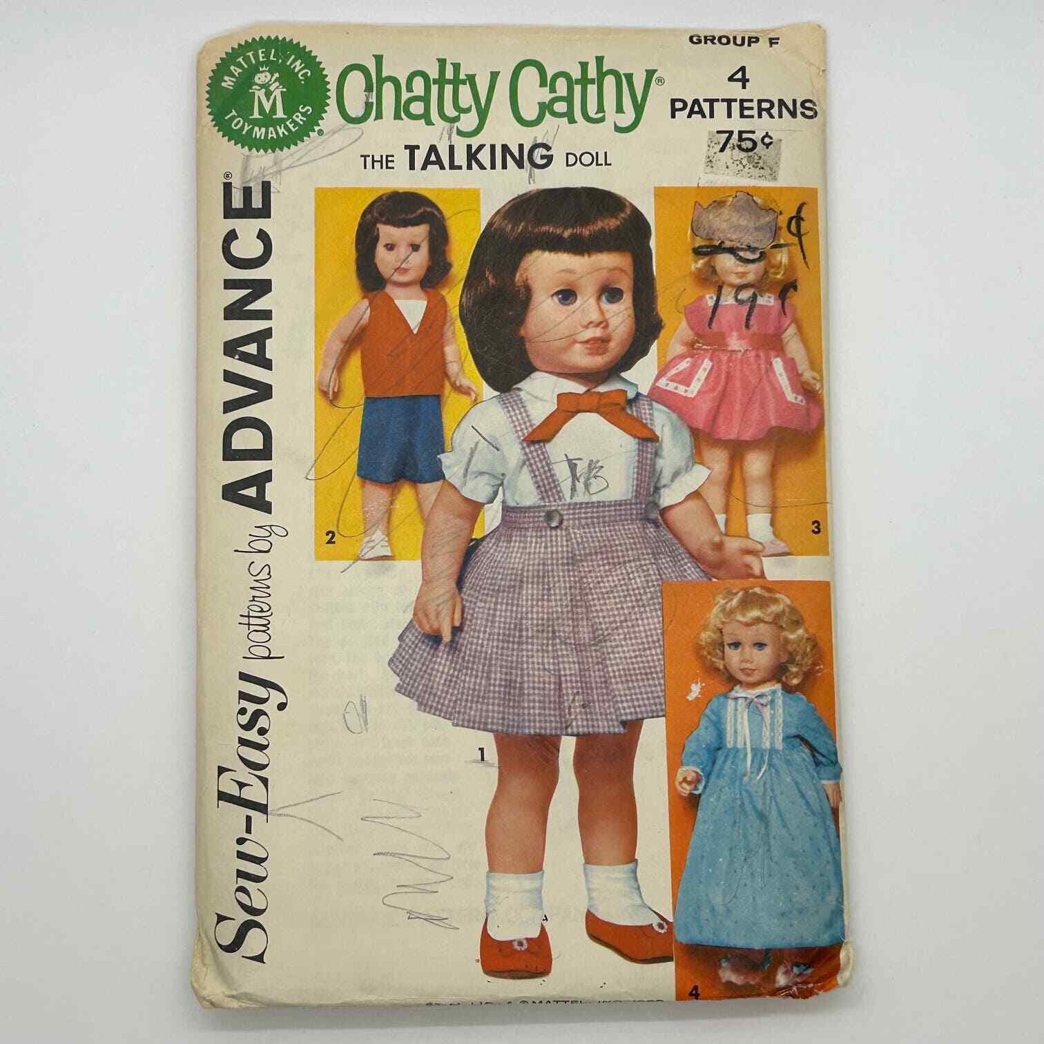 Advance Vintage 1962 Chatty Cathy Wardrobe Pattern Group 4 | eBay