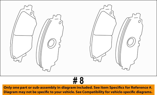 OEM Toyota 0446533480 Disc Brake Pads Kit FR 04465-33480 for sale ...
