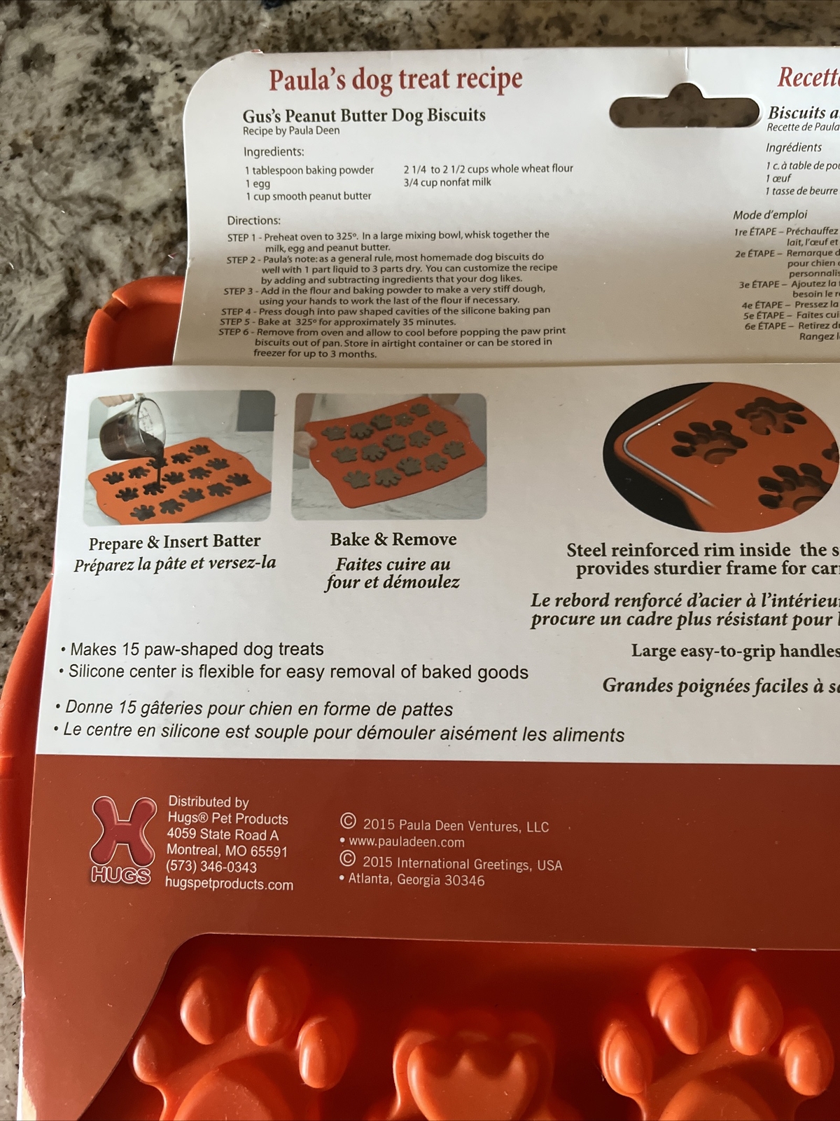 Paula Deen Silicone Dog Treat Pan Treat Paw Prints New In Package Hard ...