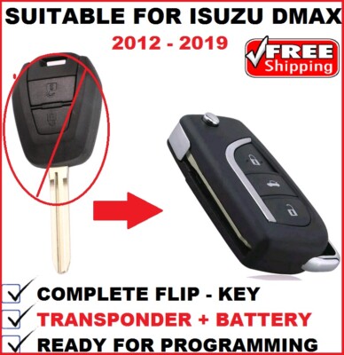 TRANSPONDER REMOTE FLIP CAR KEY FOB suitable for ISUZU DMAX D MAX 2012 ...