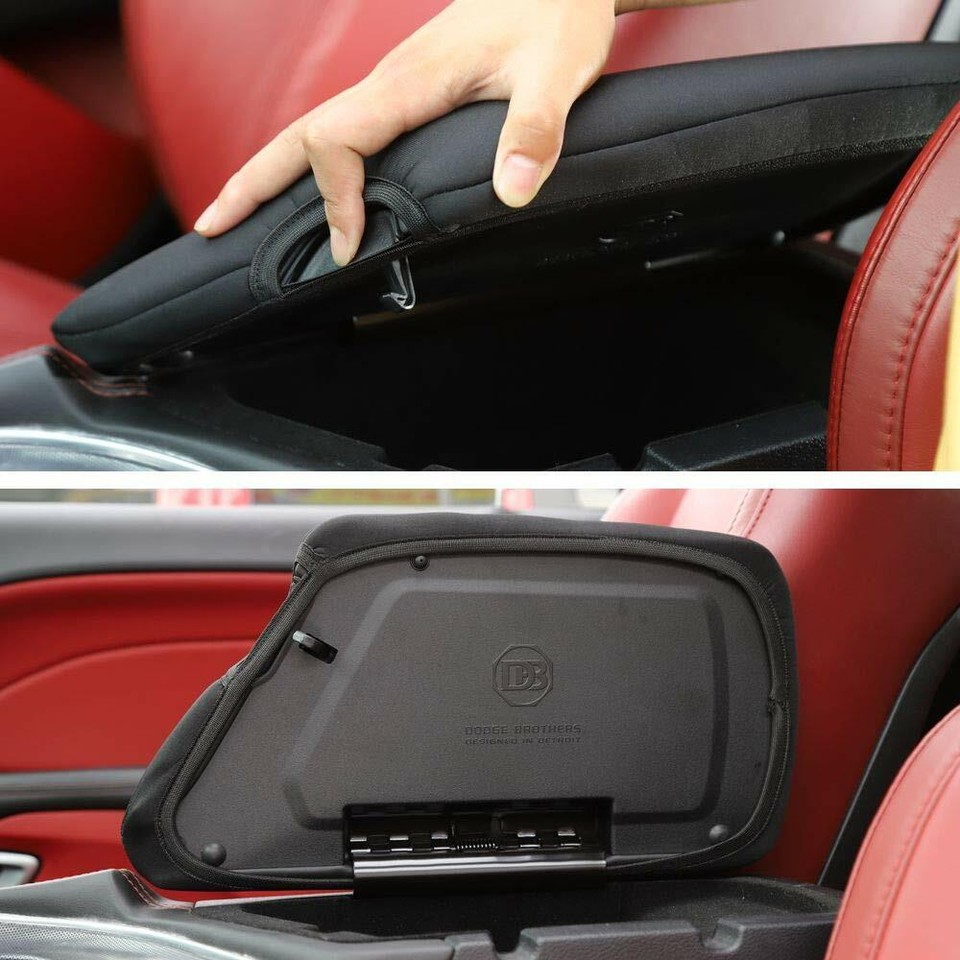 Center Console Armrest Pad Cover for Dodge Challenger 2014 2015 2016 ...