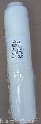 30 LB 500 FT BRAIDED WAXED DACRON KITE LINE FOR 1 STRING KITES & SPORT ...