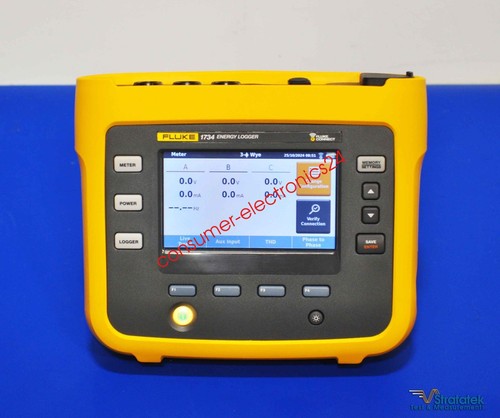 Fluke 1734 Energy Logger 3-Phase PQA 1500A Current Probes NIST ...