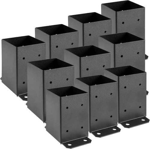 VEVOR 10PCS 4x4 Post Base, 4 x 4 inch (Inner Size 3.6 x 3.6 inch) Wood ...
