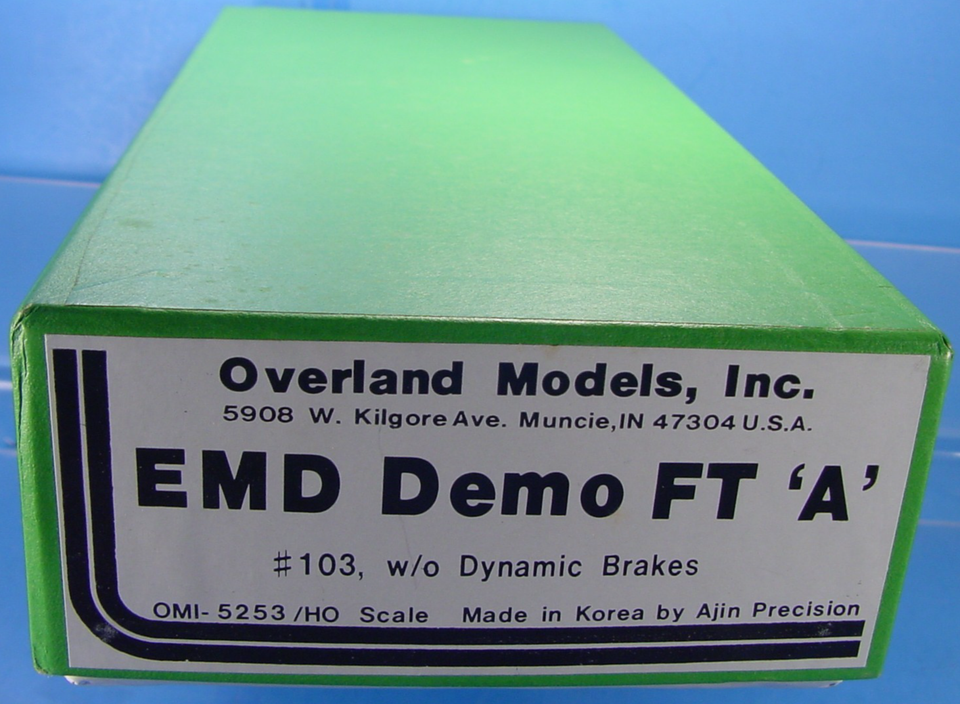 RL HO BRASS OVERLAND EMD DEMO FT A-B DIESEL LOCOMOTIVE SET NEW IN BOXES ...
