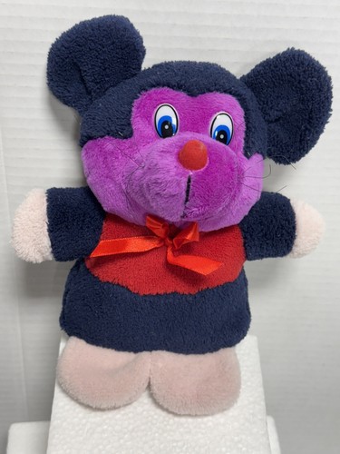 Vintage Tony Toy Plush Mouse Puli International 8” Blue Purple Pink ...