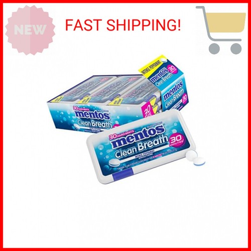 Mentos Clean Breath Hard Mints Sugar Free Candy, Peppermint, (Pack of ...