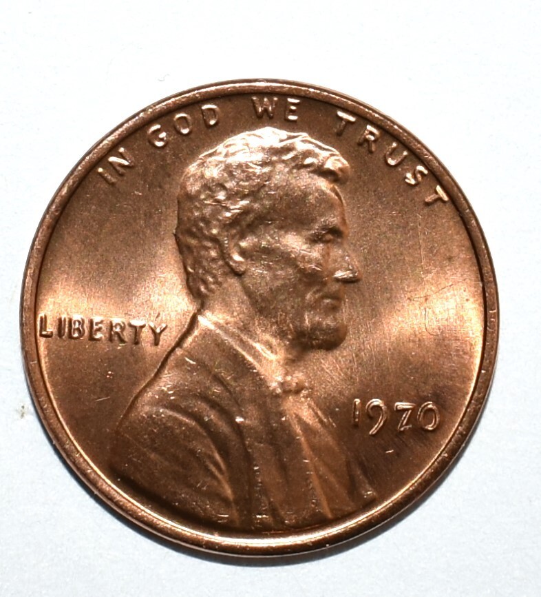 1970 No Mint P Penny One Cent Coin ERROR Floating Roof DD, Cud ...