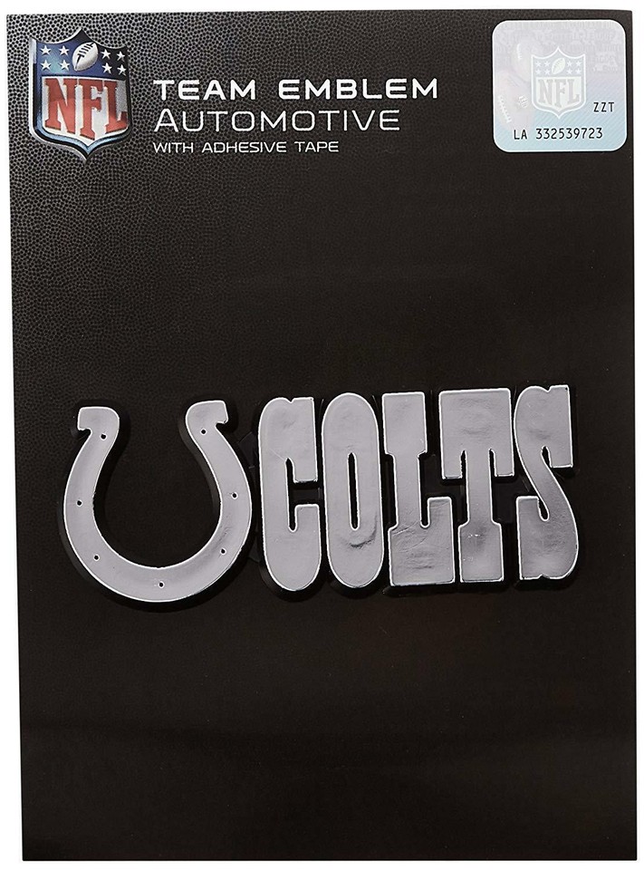 NFL Indianapolis Colts 3-D Chrome Plastic Auto Car Truck Emblem Sticker ...