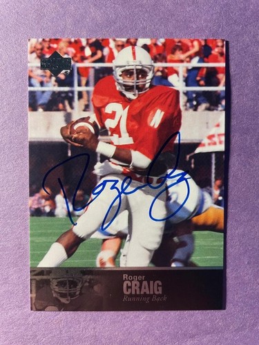 SIGNED ROGER CRAIG 2011 UPPER DECK COLLEGE FOOTBALL LEGENDS CERTIFIED ...