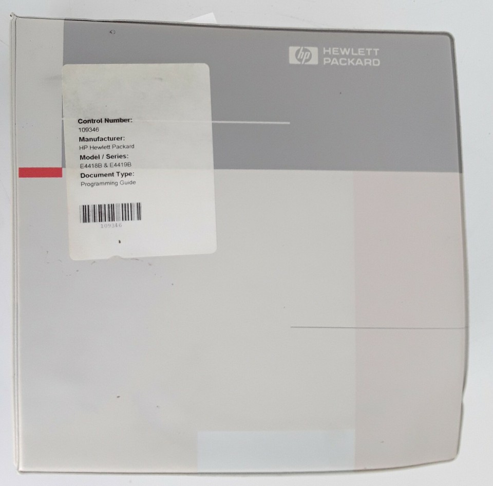 HP Agilent E4418B & E4419B Power Meters Programming Guide | eBay
