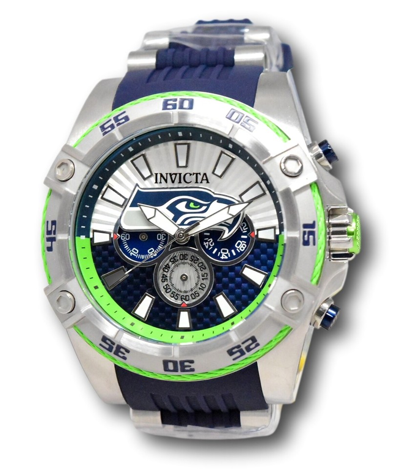 Invicta NFL Seattle Seahawks Men's 52mm Carbon Fiber Chronograph Watch ...