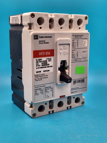 Eaton Cutler Hammer HFD3090 3 Pole 90 A Circuit Breaker | eBay