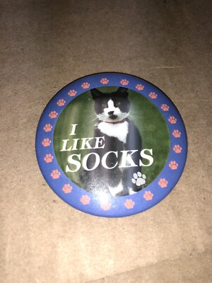 PRESIDENT BILL CLINTON I LIKE SOCKS THE CAT POLITICAL PINBACK BUTTON | eBay
