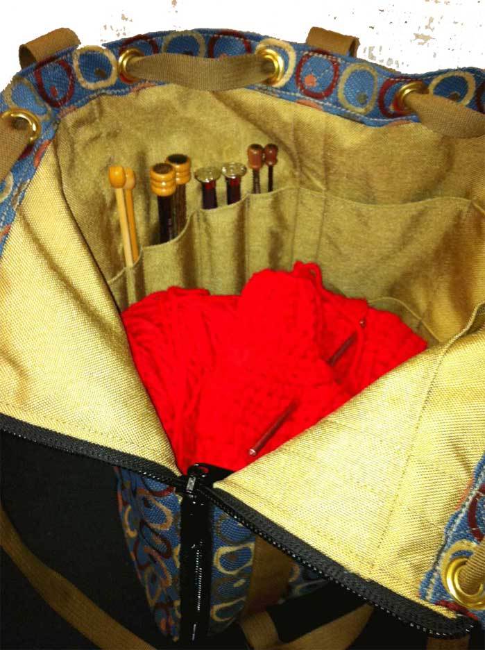 Nantucket Bagg Tapestry Knitting Bag, Tote, Travel, Tools, Art, BOLD ...