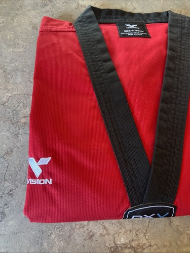Vision DXV Size 4/180cm Taekwondo Red/Black Uniform Martial Arts | eBay