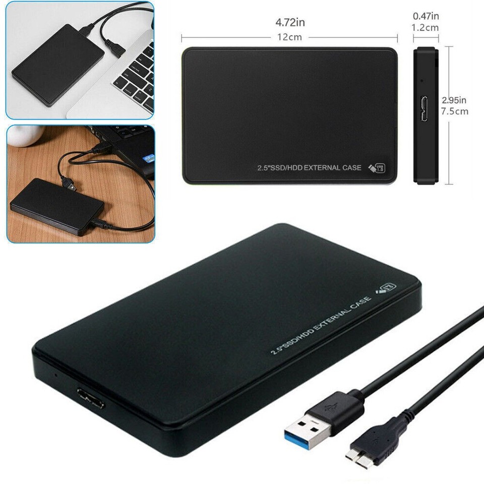 USB 3.0 2TB SATA SSD External Hard Drive Portable Desktop Mobile Hard ...